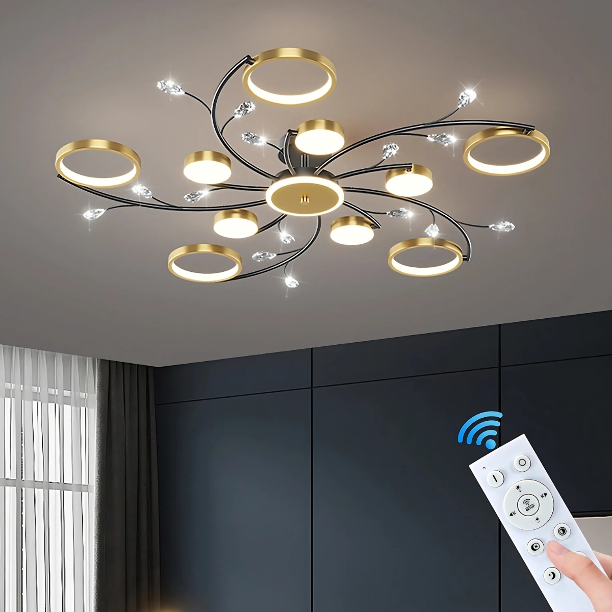 Lustre plafonnier au design moderne et chic • Plafonnier moderne